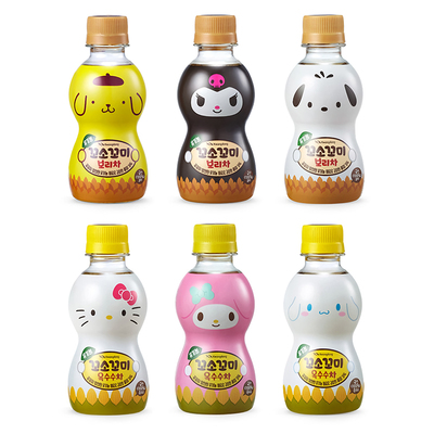 3瓶包邮韩国kwangdong三丽鸥联名HelloKitty造型儿童玉米须大麦茶