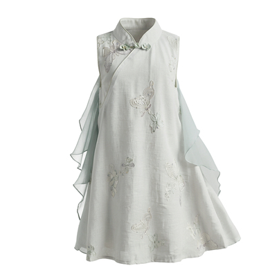 女童夏季汉服刺绣背心裙
