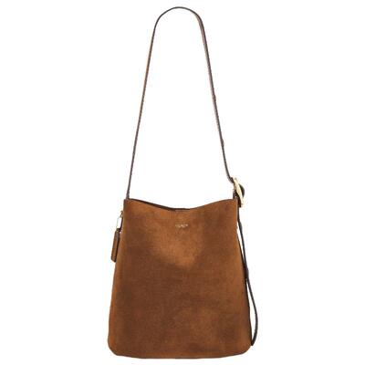 [新品]Coach蔻驰BLEEKER水桶包子母包单肩斜挎麂皮包棕色REVOLVE