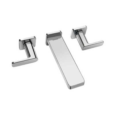 科勒脸盆龙头局部铜双把墙出水