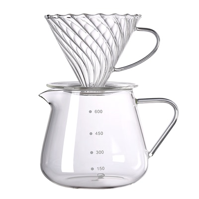 Obod手冲咖啡壶套装玻璃分享壶过滤漏斗V60云朵壶滴漏壶公道杯