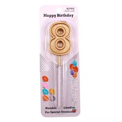 金色满月蛋糕装饰气氛数字蜡烛