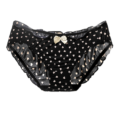 性感纯欲风蝴蝶结爱心内裤女