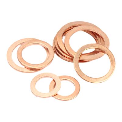 国标纯紫铜全铜垫片船用表用密封圈铜圆形螺丝金属平垫圈M3-M60mm