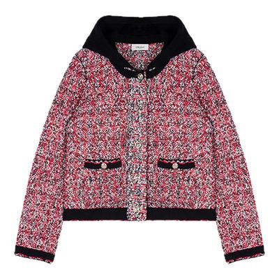 CRUSH彩点花呢连帽夹克