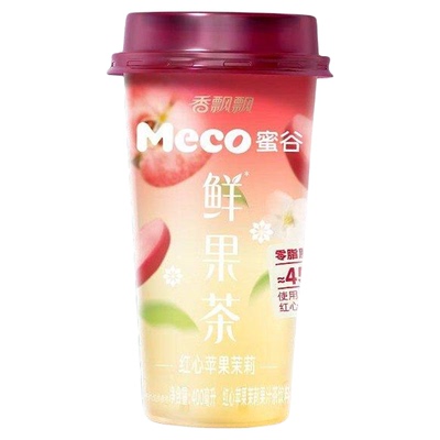 【新品6杯】香飘飘Meco蜜谷鲜果茶饮料400ml青提茉莉红心苹果茉莉