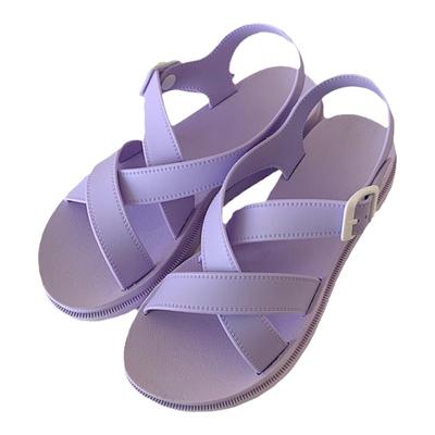 交叉细细条ins潮学生沙滩凉鞋