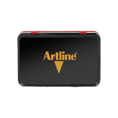 旗牌Artline金属印章铜章专用印台EHP-2红色印台耐用不易变形硬质牛角章办公快干用印台泥清洁红油包