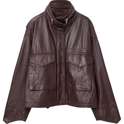 ALLSAINTS女士纯色皮衣