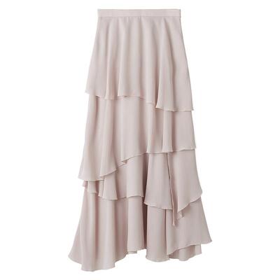 FRAYI.D高腰不对称荷叶边半身裙