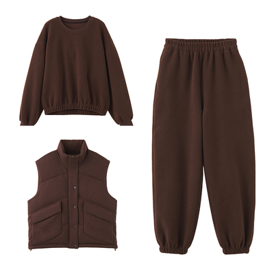 Zzzhang冬季加绒加厚休闲套装