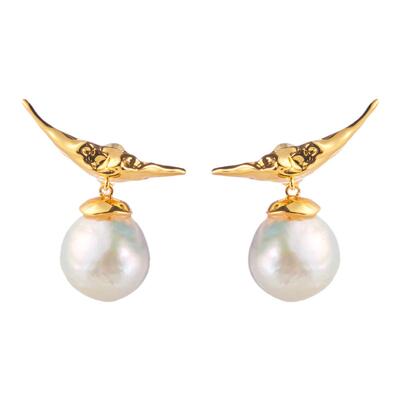 UNFOLDS浮舟大珍珠耳钉