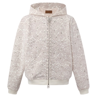 BIRTH OF ROYAL CHILD.BORC 【丁程鑫同款】腰果花珍珠拉链帽衫男