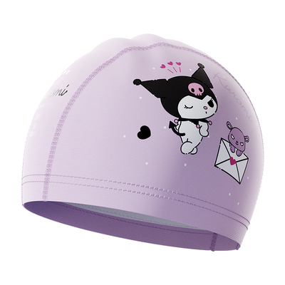 酷洛米泳帽儿童高清防雾游泳布帽