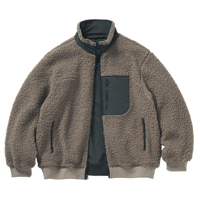 714street两面穿羊羔绒厚夹克