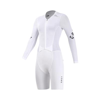 CRST纯白TT公路自行车连体骑行服