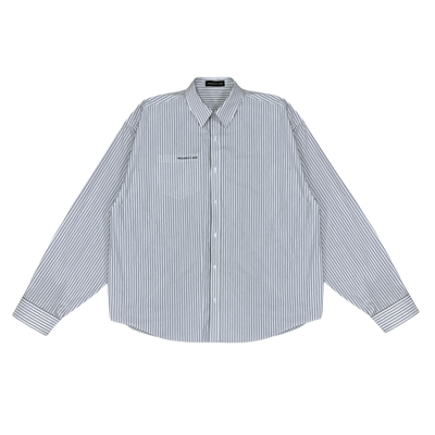 Grailz不规则条纹纯色廓形衬衫