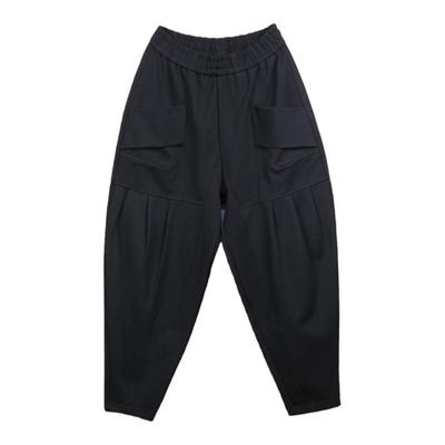 休闲哈伦裤垮裤女长裤口袋老爹裤