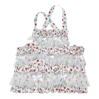 重工定制白色碎花原创围裙背心