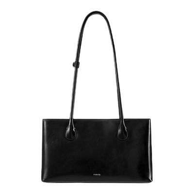 光滑简约经典通勤百搭长柄方形包