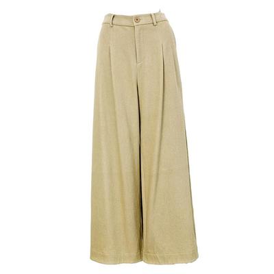 范可儿松弛感文艺松紧腰直筒长裤