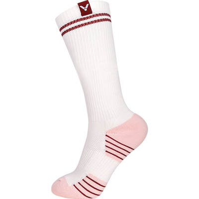 VICTOR威克多胜利羽毛球袜子女款小腿袜长筒专业运动袜加厚SK2801