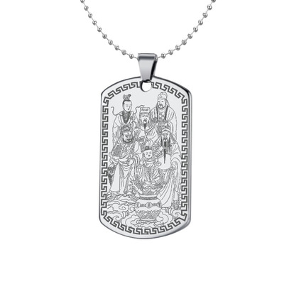 五路财神吊坠招财令男女项链挂件