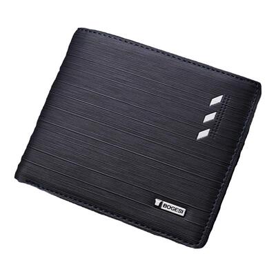 男士短款钱包敞口青年多卡位