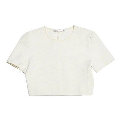 Alexander Wang25春夏女士字母提花弹力T恤银泰百货301596