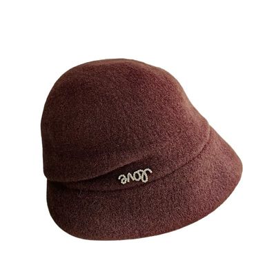羊毛呢渔夫帽秋冬百搭保暖堆堆帽
