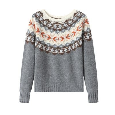 恒源祥费尔岛100%羊毛保暖毛衣