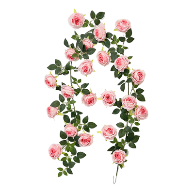 芬德拉仿真玫瑰花藤假花塑料藤条壁挂装饰花墙造景景区门头花艺条