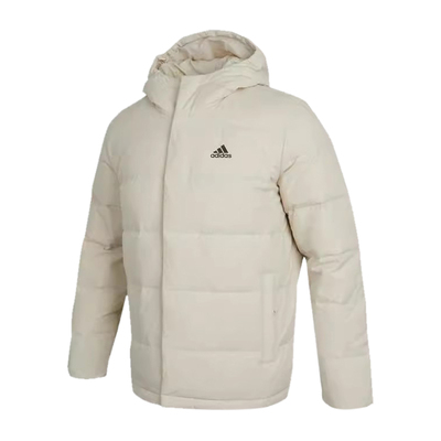 Adidas保暖连帽短款男子羽绒服