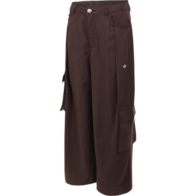 滔搏adidas阿迪达斯三叶草女子运动休闲梭织工装裤宽松长裤IA7511