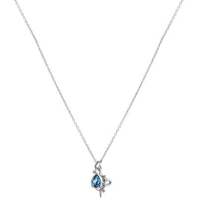 Eternelle高级感玫瑰花银项链