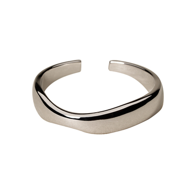 素图小众极简戒指925银气质尾戒