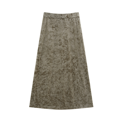 亲肤高腰松紧腰A字半身裙