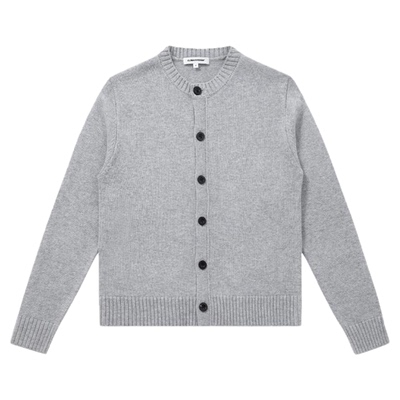 CLIMAX VISION慵懒松弛极简/绵羊毛混纺短款合身针织开衫夹克毛衣