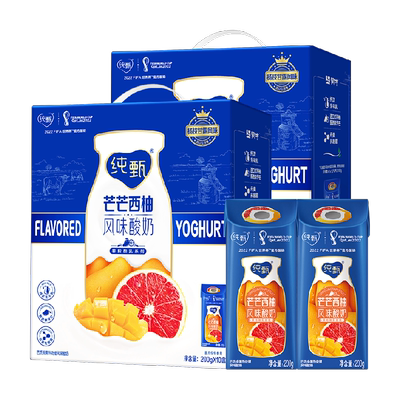 纯甄真实果粒包装酸奶