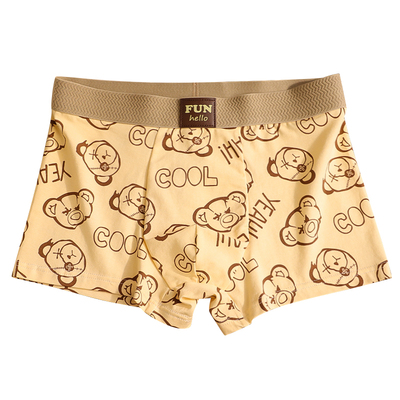 男士高颜值新型易穿脱内裤男款约会战袍男生透气平角裤四角短裤头