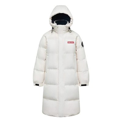 雅鹿白鸭绒加厚过膝羽绒服情侣款