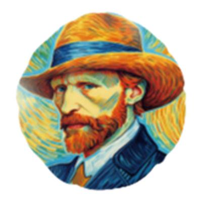 TLP反光车贴 原创 手绘文森特梵高van Gogh头像 美术生笔记本贴纸
