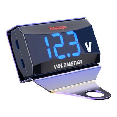 摩托车电动车电摩配件电压表改装10-150V电子液晶显示电压数码表