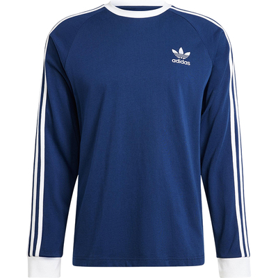 Adidas/阿迪达斯正品三叶草男士透气条纹圆领针织长袖T恤IM9428