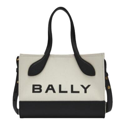 BALLY巴利女士BAR帆布斜挎包