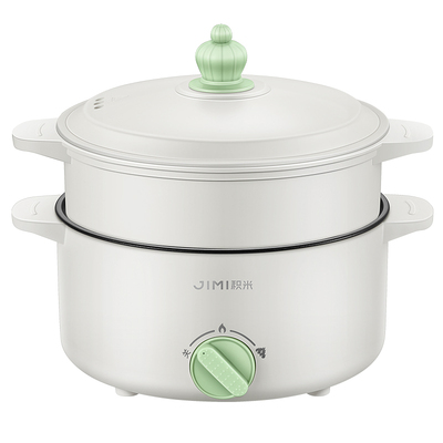 【官旗秒发】积米2L电火锅多功能蒸煮炒一体锅家用炒菜不粘锅宿舍