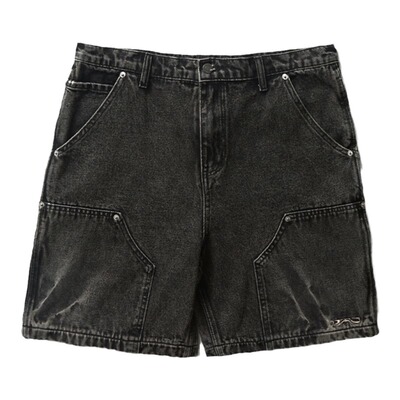 Remedy潮牌重酵洗双膝五分休闲中裤子夏季美式复古牛仔短裤男