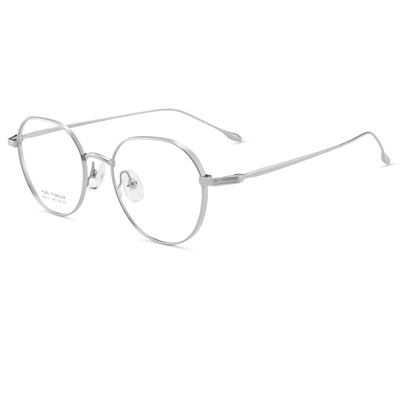 菲尔渡边高度数显薄复古钛眼镜架