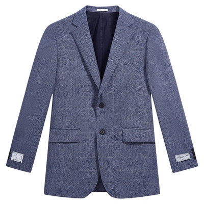 ZIOZIA西装商场同款春季条纹弹性质感商务正装纯色西服外套