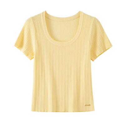 简约百搭短袖针织T恤女